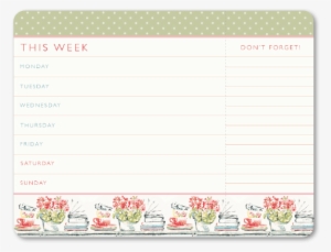 Laura Ashley Weekly Tear-off Planner - Rose PNG Image | Transparent PNG ...