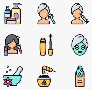 Beauty Saloon 25 Icons - Make Up Vector PNG Image | Transparent PNG ...