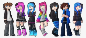 Drawn Chick Minecraft - Minecraft Girl Drawing Template PNG Image ...