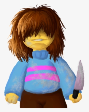 Undertale Frisk Chara Genocide Undertaleau - Cartoon PNG Image ...