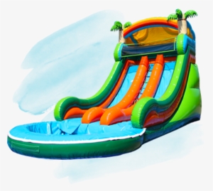 Water Slide Png - Palm Tree Inflatable Water Slide PNG Image ...