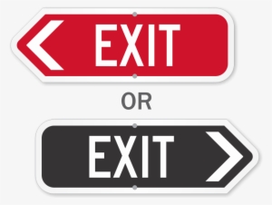 Exit Sign With Arrow - Emergency Exit Arrows PNG Image | Transparent ...