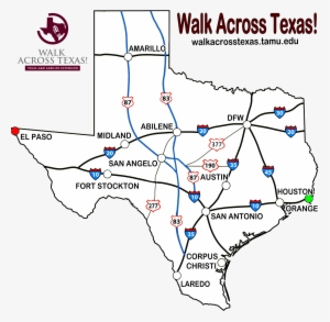 Walk Across Texas Example Map PNG Image | Transparent PNG Free Download ...