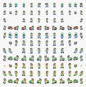 Super Mario World Luigi Sprites