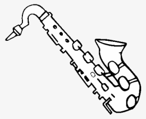 Tenor Saxophone Coloring Page - Saxophone Drawing PNG Image ...