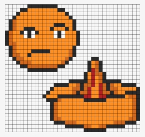 Unannoying Orange Is Not Amused Perler Bead Pattern - Graph Paper Art ...