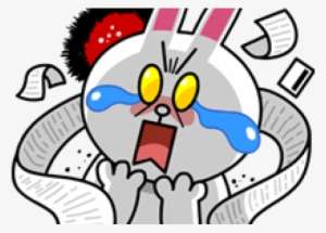 Brown Line, Line Sticker, Line Cony, Emoticons, Stickers, - Cony Angry ...