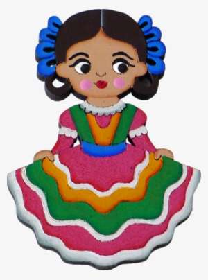 Tapatia Wooden Magnet Doll Drawing, Mexican Dresses, - Muñeca Tapatia ...