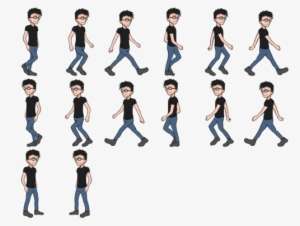 2d Character Walking Sprite PNG Image | Transparent PNG Free Download ...