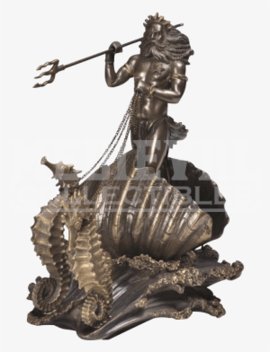 Poseidon On Chariot Statue - Bronze Statue Of Neptune Taming A Seahorse ...
