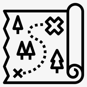 Treasure Map Outline - Treasure Map Png Black And White PNG Image ...