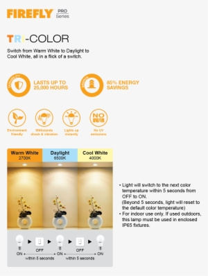 Pro Series Led Tri-color - Firefly Bluetooth Speaker Bulb PNG Image ...