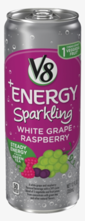 Sparkling White Grape Raspberry - V8 Energy Pomegranate Blueberry PNG ...