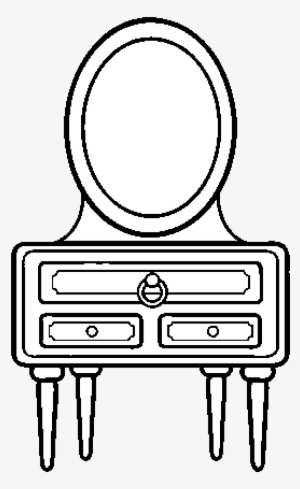 A Dressing Table Coloring Page - Drawing PNG Image | Transparent PNG ...