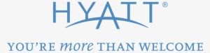 Blue Hyatt Logo With You're More Than Welcome Transparent - Hyatt PNG ...