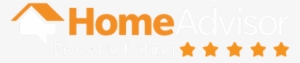 Homeadvisor Logo Orange-white - Home Advisor 5 Star PNG Image ...
