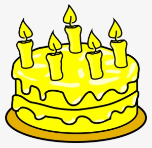Yellow Cake Clip Art At Clker - Cake Picture For Colouring PNG Image ...