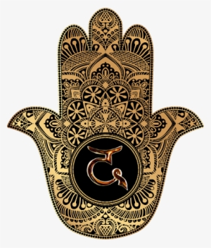 Black White Hamsa Hand - Hamsa Sticker PNG Image | Transparent PNG Free ...