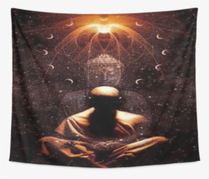 Buddhist Monk Spiritual Wall Art Buddha Sacred Geometry - Buddhism PNG ...