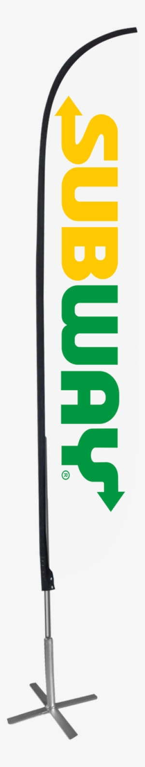 Subway Feather Flag White New Logo - Banner PNG Image | Transparent PNG ...