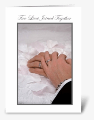 Two Lives Joined Together Greeting Card - Engagement Ring PNG Image ...