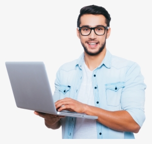 Man On Laptop - Hombre Con Laptop Png PNG Image | Transparent PNG Free ...