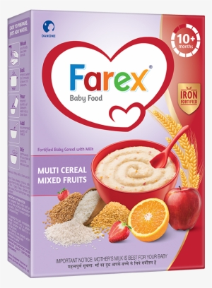 Farex Multi Cereal Mixed Fruits - Farex 10+ PNG Image | Transparent PNG ...