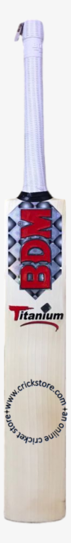 Bdm Titanium English Willow Cricket Bat- Front - Cricket Bat PNG Image ...