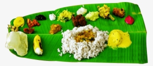 Kerala Sadhya Sadhya - Onam Sadhya Banana Leaf Png PNG Image ...