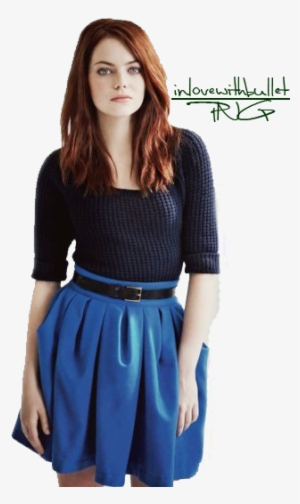 Emma Stone Png By Inlovewithb - Emma Stone Blue Hair PNG Image ...