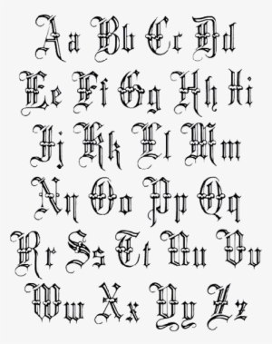Old English Lettering Tattoos- High Quality Photos - Lettering Tattoos ...