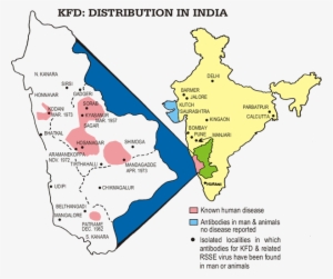 Map Of Kyasanur Forest Disease - Kyasanur Forest Disease PNG Image ...