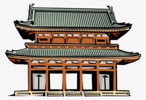Japanese Gate Royalty Free Vector Clip Art Illustration - Transparent ...