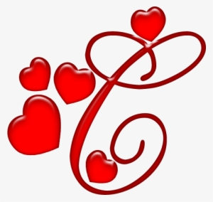 Alphabets Lindos Heart Alphabet In Png - Letra C Com Coração PNG Image ...