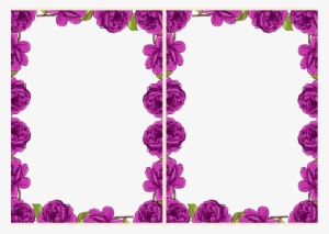 African Violets Border Clip Art - Purple Flower Border Png PNG Image ...