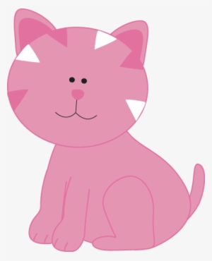 Kittens Clipart Adorable - Pink Cat Clipart PNG Image | Transparent PNG ...