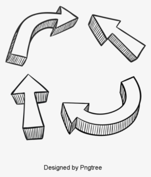 Beautiful Cartoon Cute Hand Painted Arrow Direction - Animation PNG ...