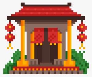 Japanese Temple - Pixel PNG Image | Transparent PNG Free Download on ...