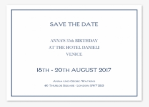 Save The Date Cards With Keyline Border - Keyline Border PNG Image ...