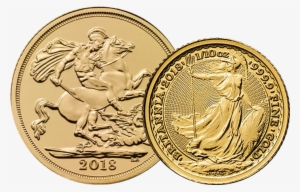 2018 Uk Full Sovereign & Britannia 1/10oz Gold Coin - 2018 Gold Bullion ...