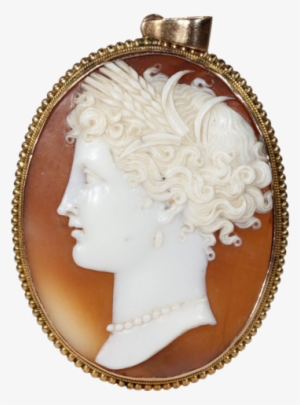 Antique Victorian Cameo Pendant Of A Lady Gold Frame - Victorian Cameo ...
