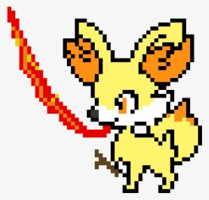 Fennekin Using Flamethrower - 8 Bit Pokemon Sprites PNG Image ...