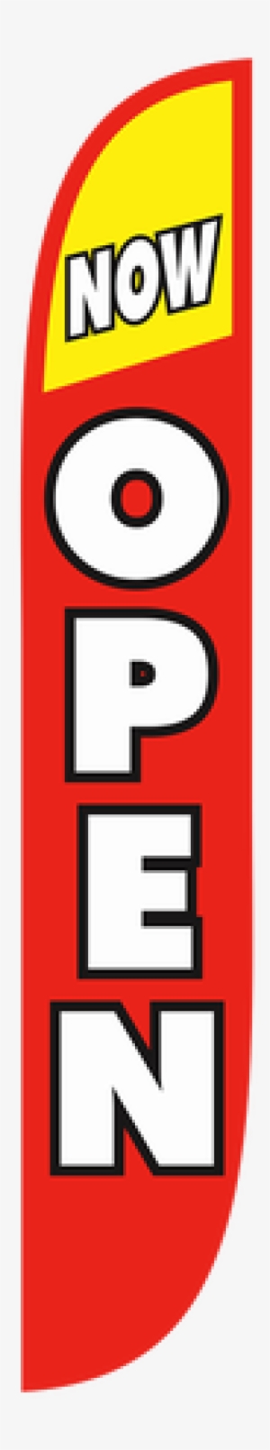 12ft Now Open Feather Flag Red & Yellow - Colorfulness PNG Image ...