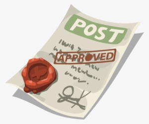 Paper Letter Sealing Wax Label - Approved Paper PNG Image | Transparent ...