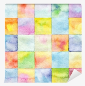 Abstract Square Watercolor Painted Background Wall - Painting PNG Image ...