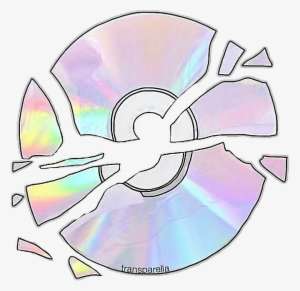 Cd Holo Tumblr Retro Interesting Art Png - Broken Dvd Png PNG Image ...
