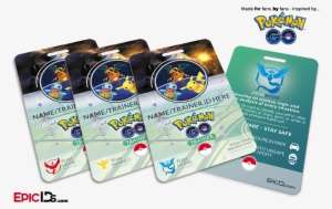 Pokemon Go Inspired Team Mystic, Valor Or Instinct - Id Card Pokemon Go ...