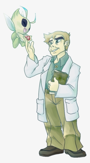 Professor Oak And Celebi - Cartoon PNG Image | Transparent PNG Free ...