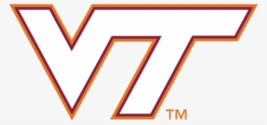 Athletics Vt Logo White With Orange-maroon Outline - Virginia Tech PNG ...