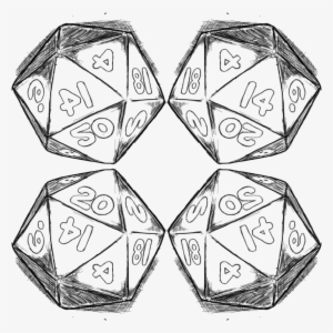 Black And White D20 PNG Image | Transparent PNG Free Download on SeekPNG